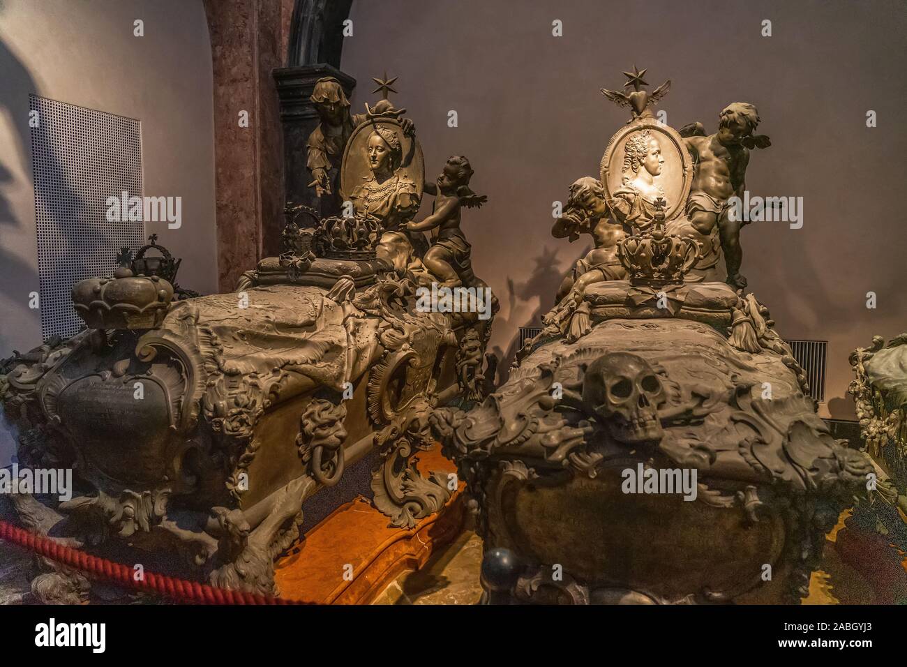 Imperial Burial Vault (Imperial Crypt) in Vienna Wien, Austria Stock ...