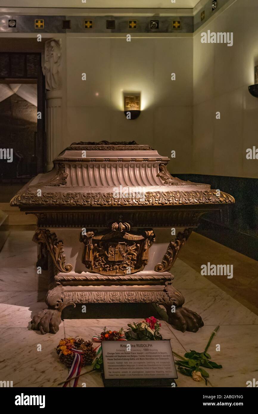 Imperial Burial Vault (Imperial Crypt) in Vienna Wien, Austria Stock ...