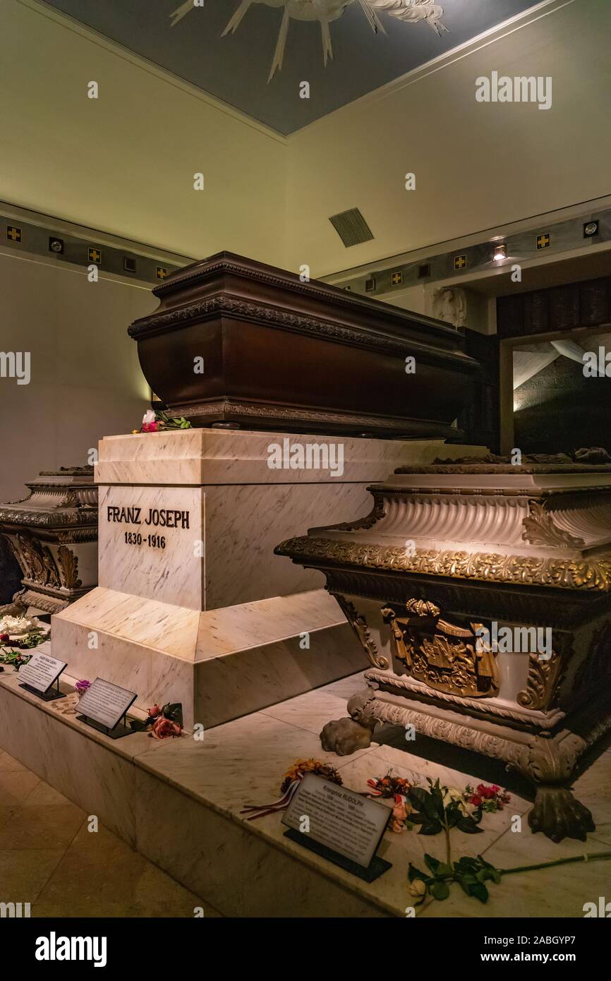 Imperial Burial Vault (Imperial Crypt) in Vienna Wien, Austria Stock ...
