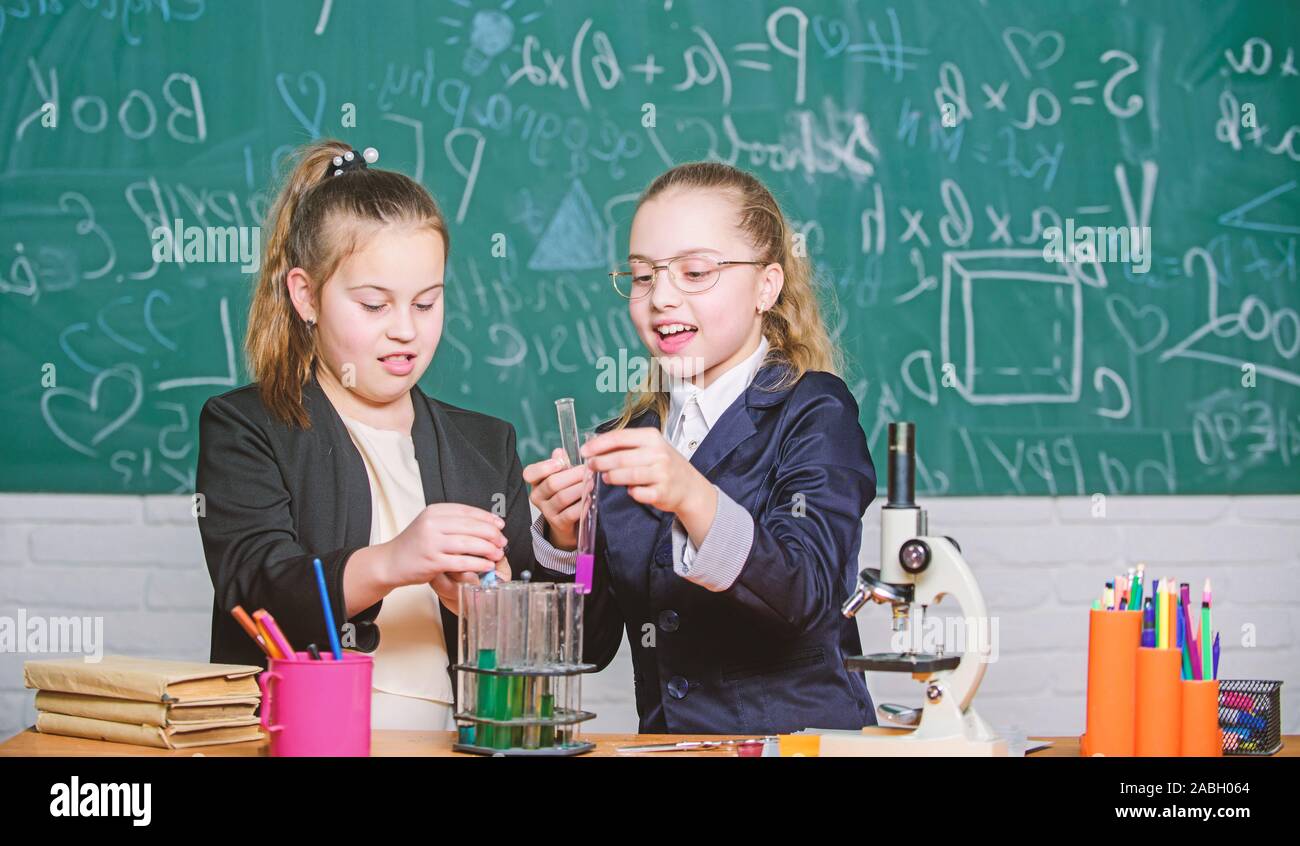 Safety measures for providing safe chemical reaction. Genius kids work ...