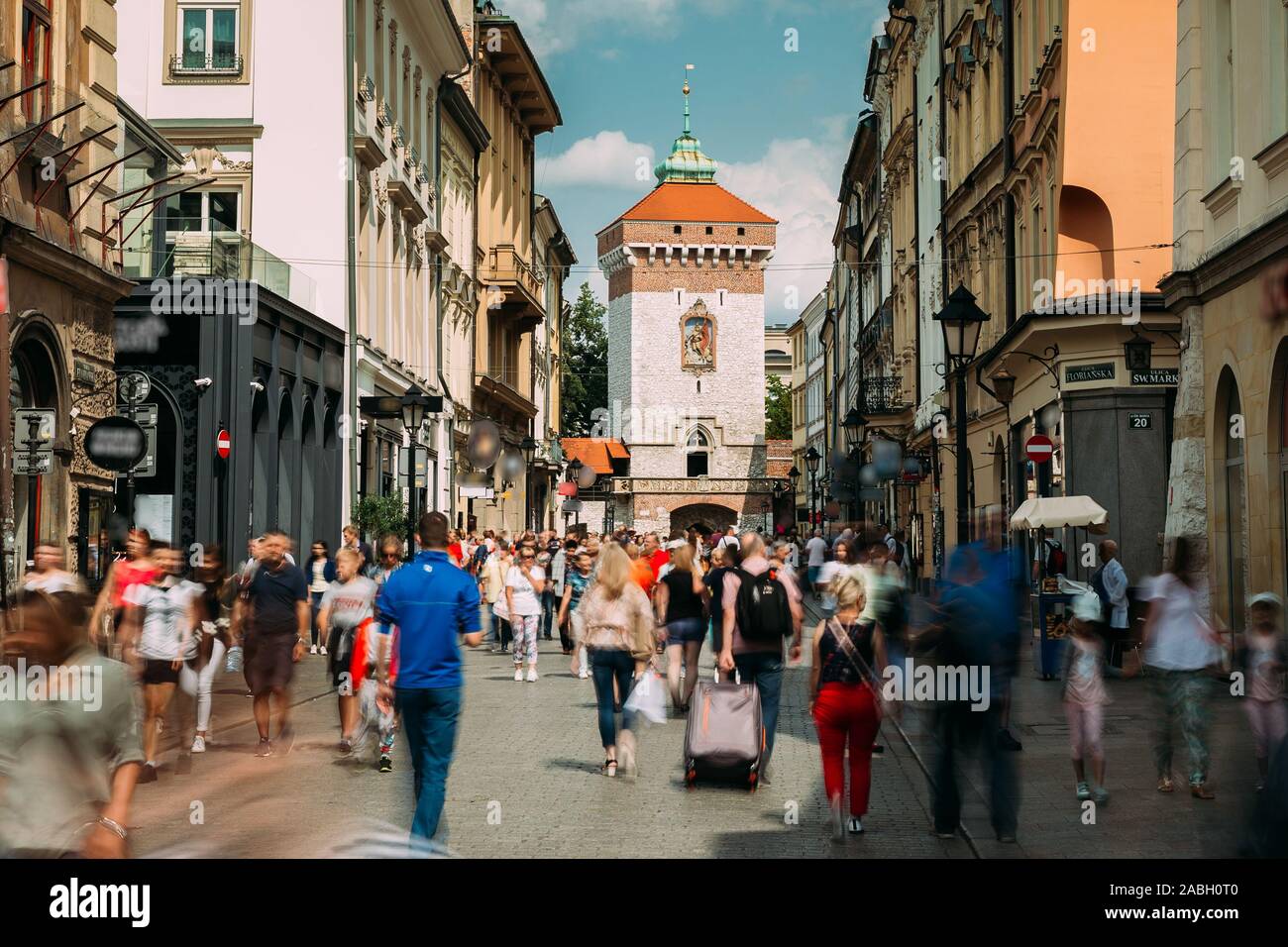Krakow, Poland. Florianska Gate Krakow, the Medieval Florianska - St ...