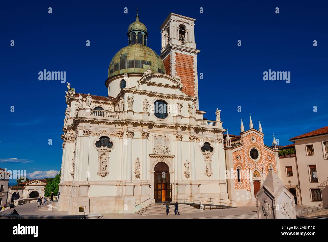 Sanctuary of Mount Berico (Church of St. Mary) at the top of a hill ...