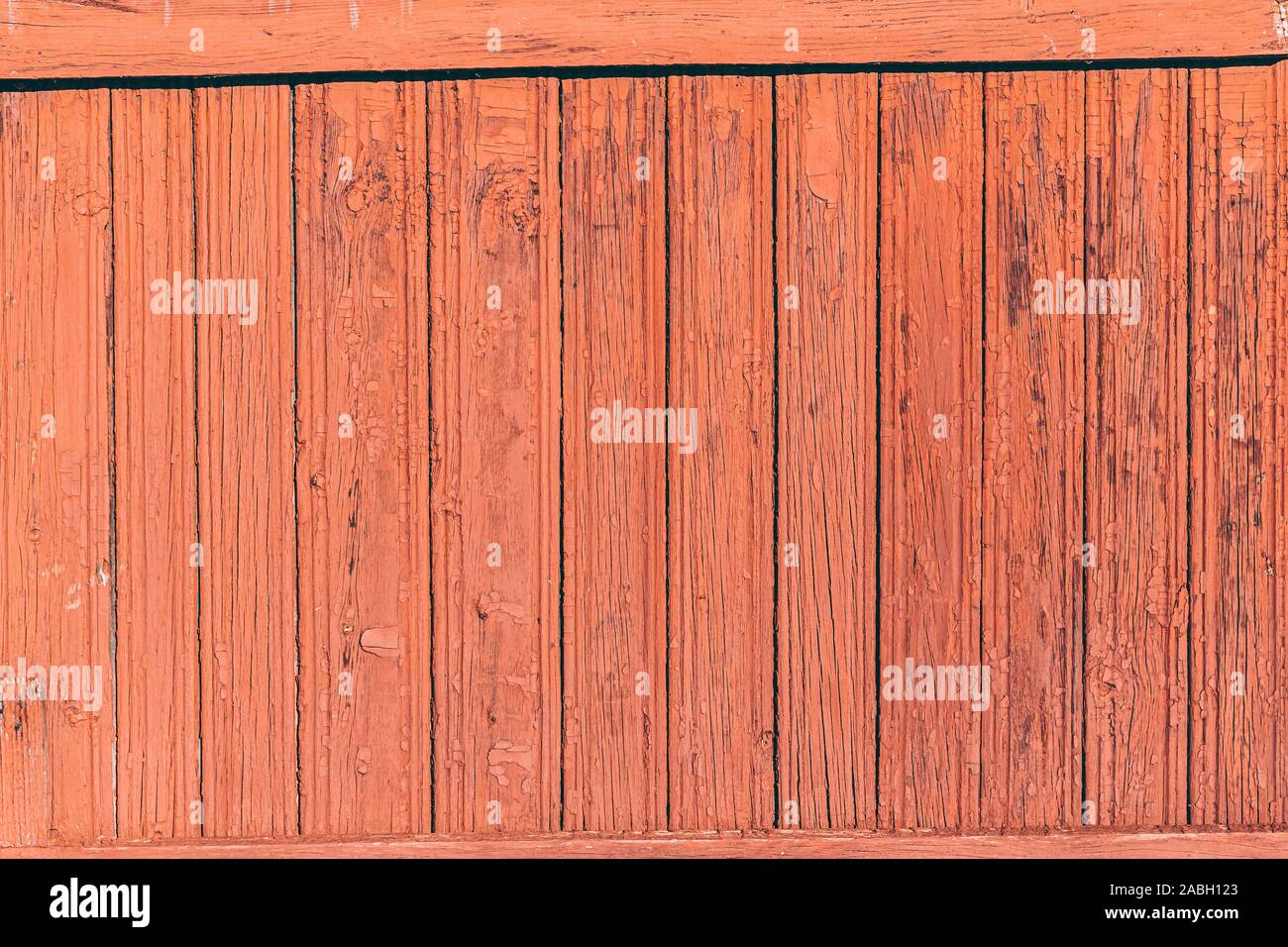 Aged Natural Old Red Color Obsolete Wooden Board Background. Grungy ...