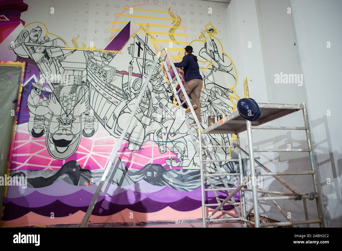 Berlin, Germany. 27th Nov, 2019. The artist Davide Perre (by How and ...