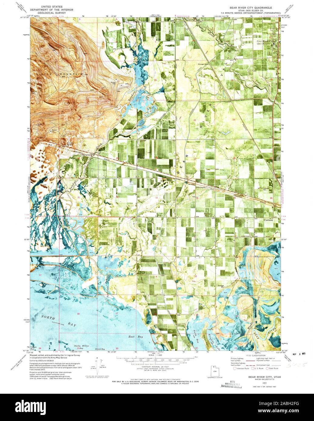 UT Bear River City 248024 1972 24000 Restoration Stock Photo - Alamy