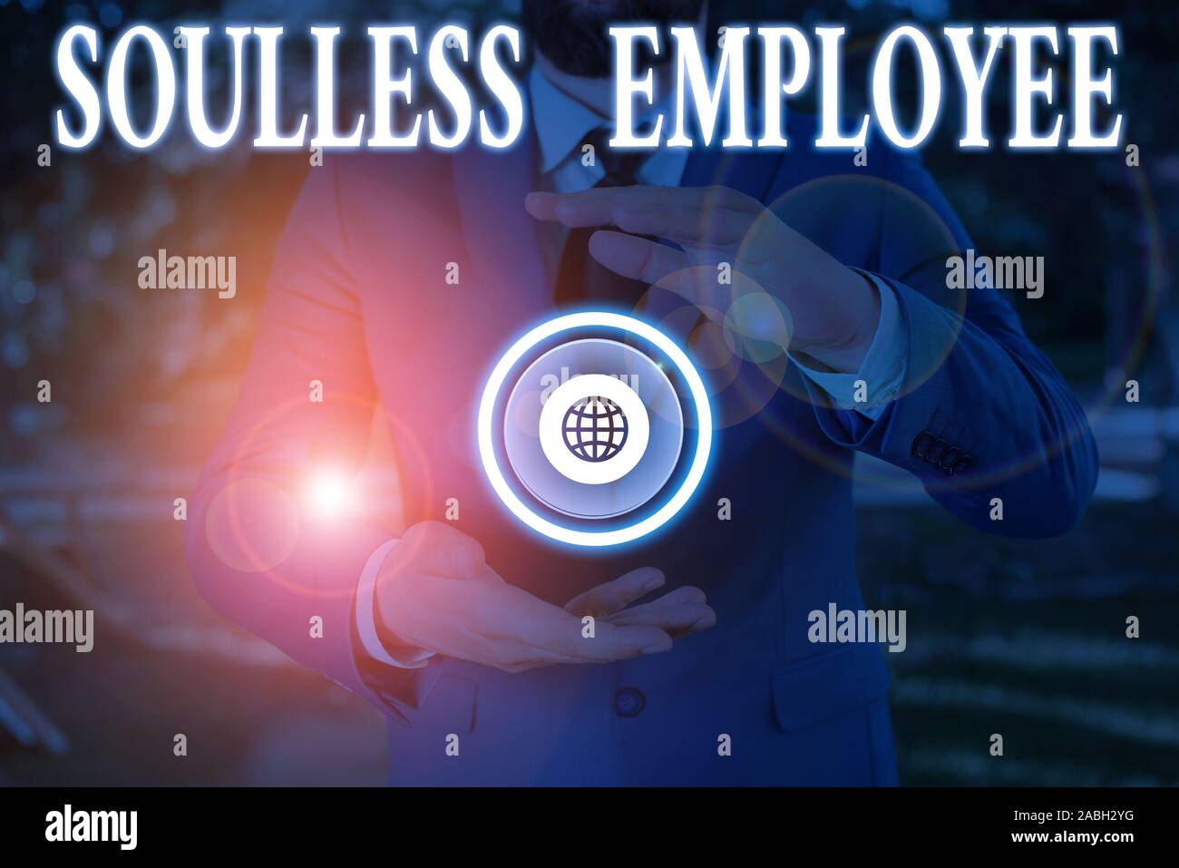 Handwriting text writing Soulless Employee. Conceptual photo lack ...