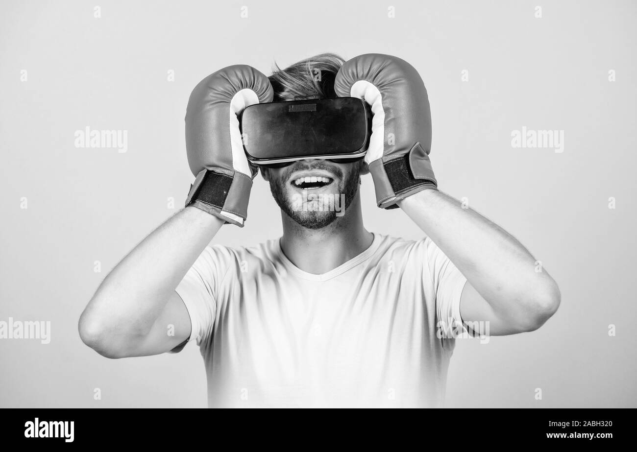 Game in virtual world Black and White Stock Photos & Images - Alamy