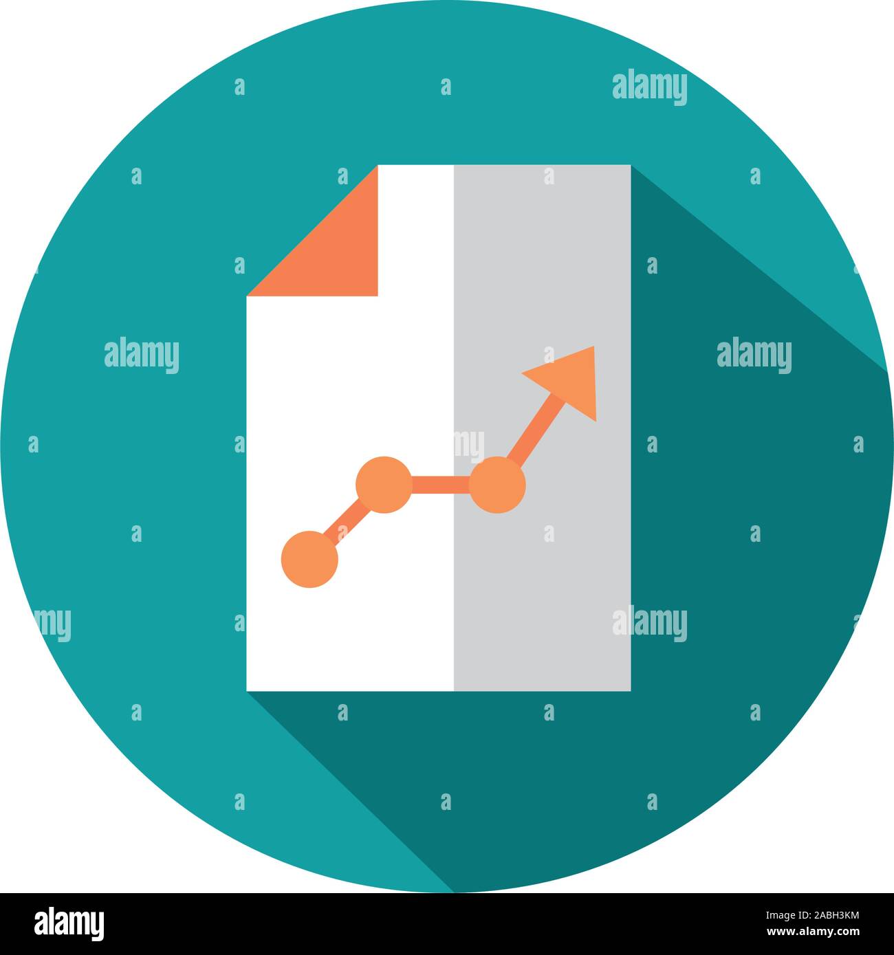 diagram arrow financial document business strategy icon block shadow ...