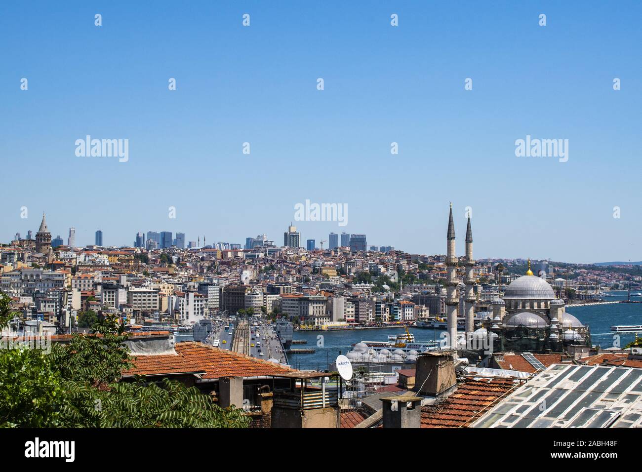 Istanbul: view of the skyline of the city with its roofs, mosques ...