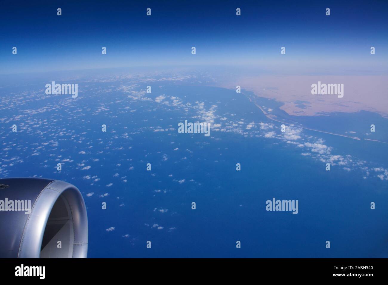 A pilots workplace - view out of an airplanes window Stock Photo - Alamy