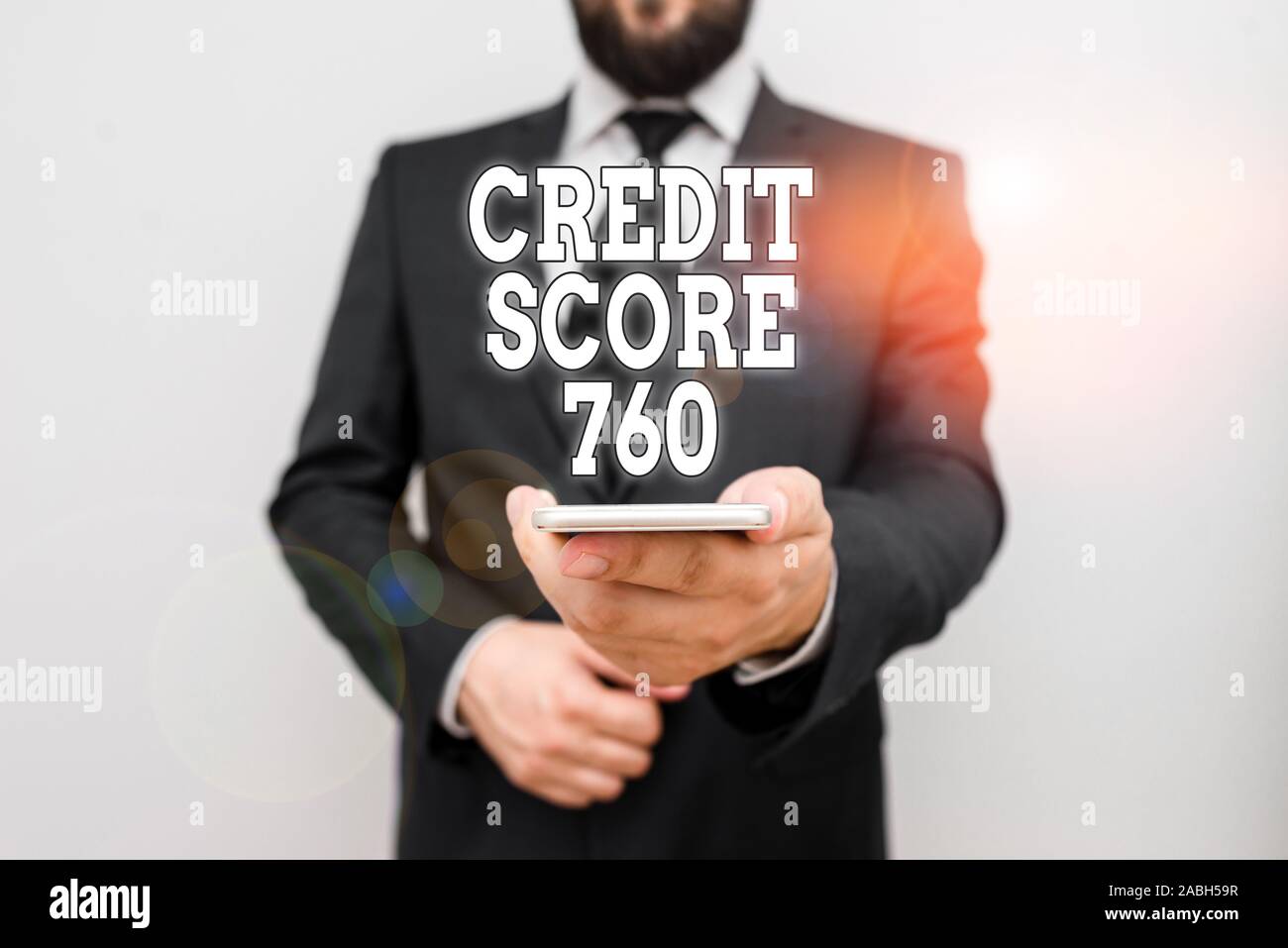 Text sign showing Credit Score 760. Business photo showcasing numerical ...