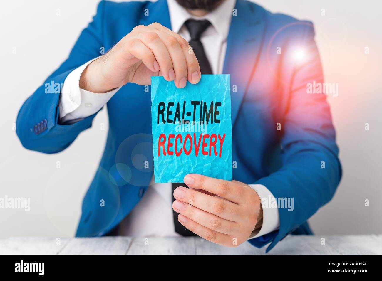 Conceptual hand writing showing Real Time Recovery. Concept meaning ...