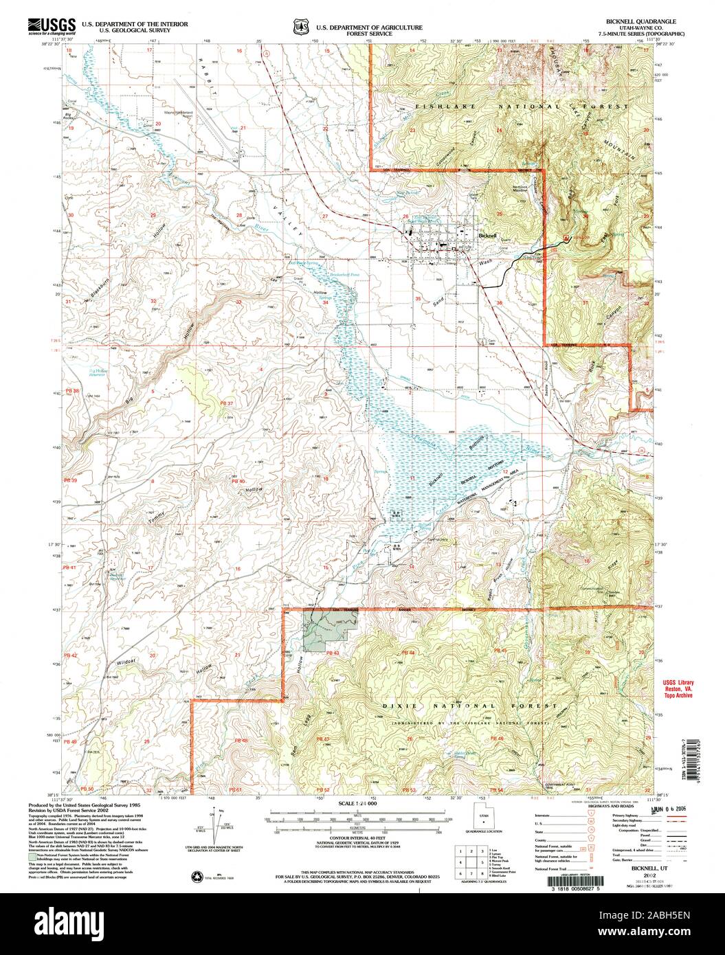 Map of bicknell hi-res stock photography and images - Alamy
