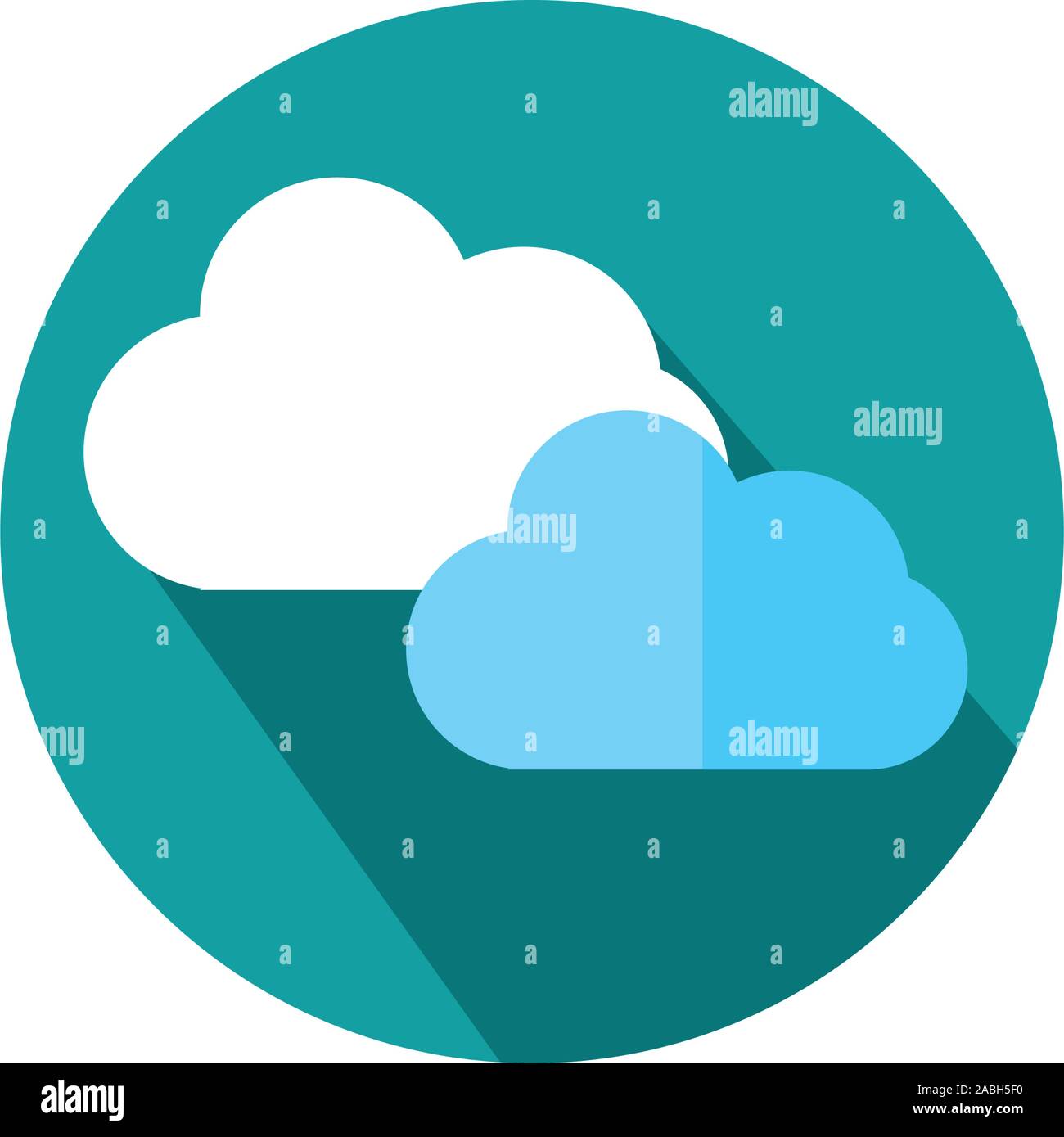 cloud computing data business strategy icon block shadow vector ...