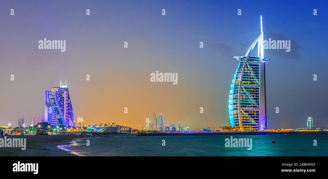 DUBAI, UNITED ARAB EMIRATES - FEB 11, 2019: The Burj Al Arab or Tower ...