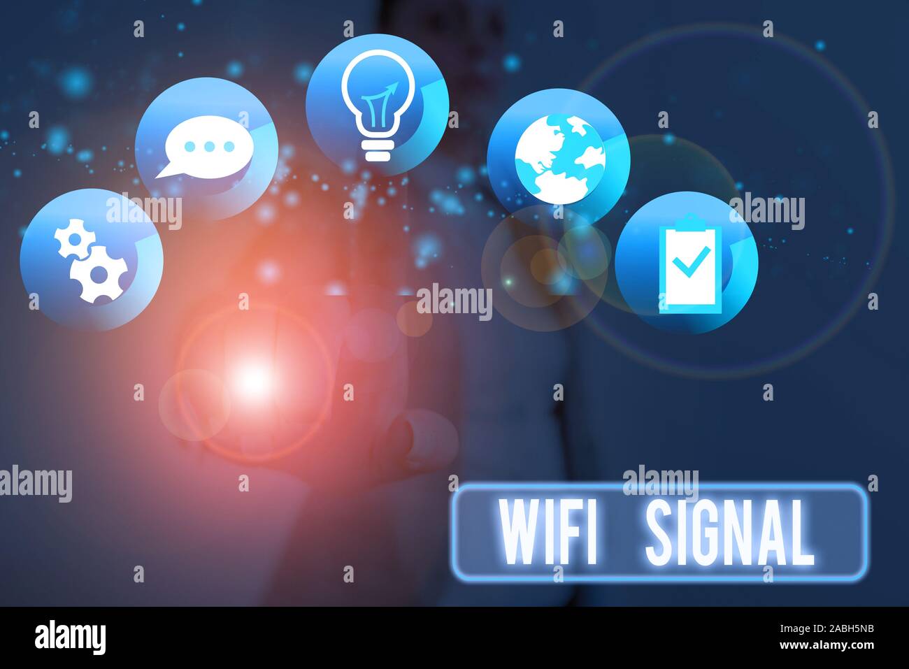 Conceptual hand writing showing Wifi Signal. Concept meaning provide ...