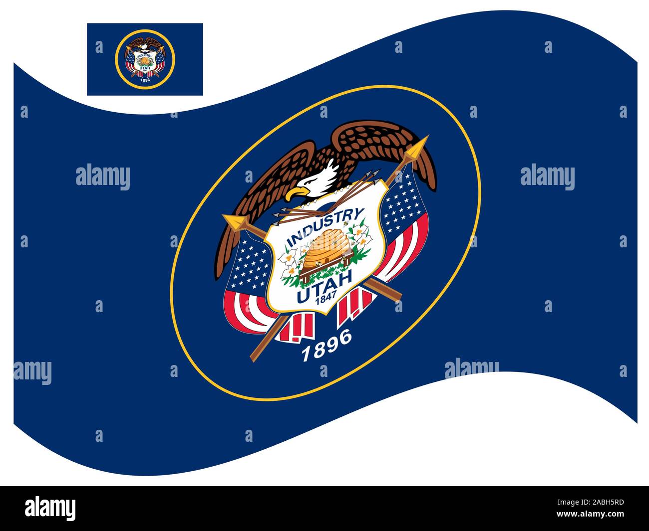 Utah flag background Stock Vector Images - Alamy