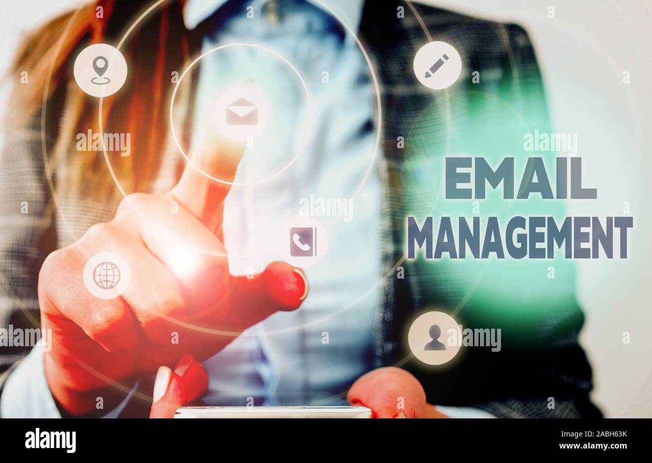 Conceptual hand writing showing Email Management. Concept meaning ...
