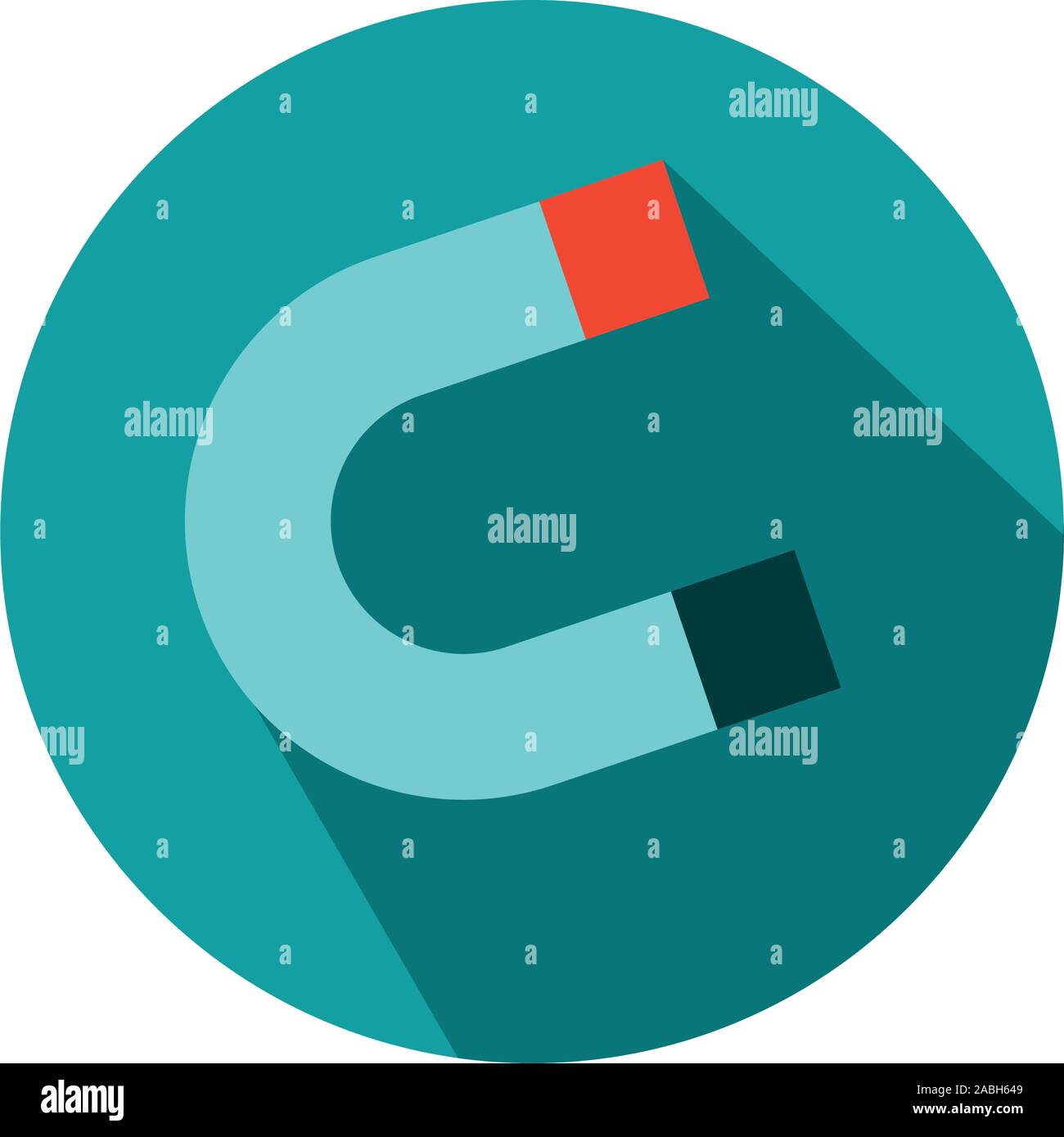 marketing magnet follow business strategy icon block shadow vector ...