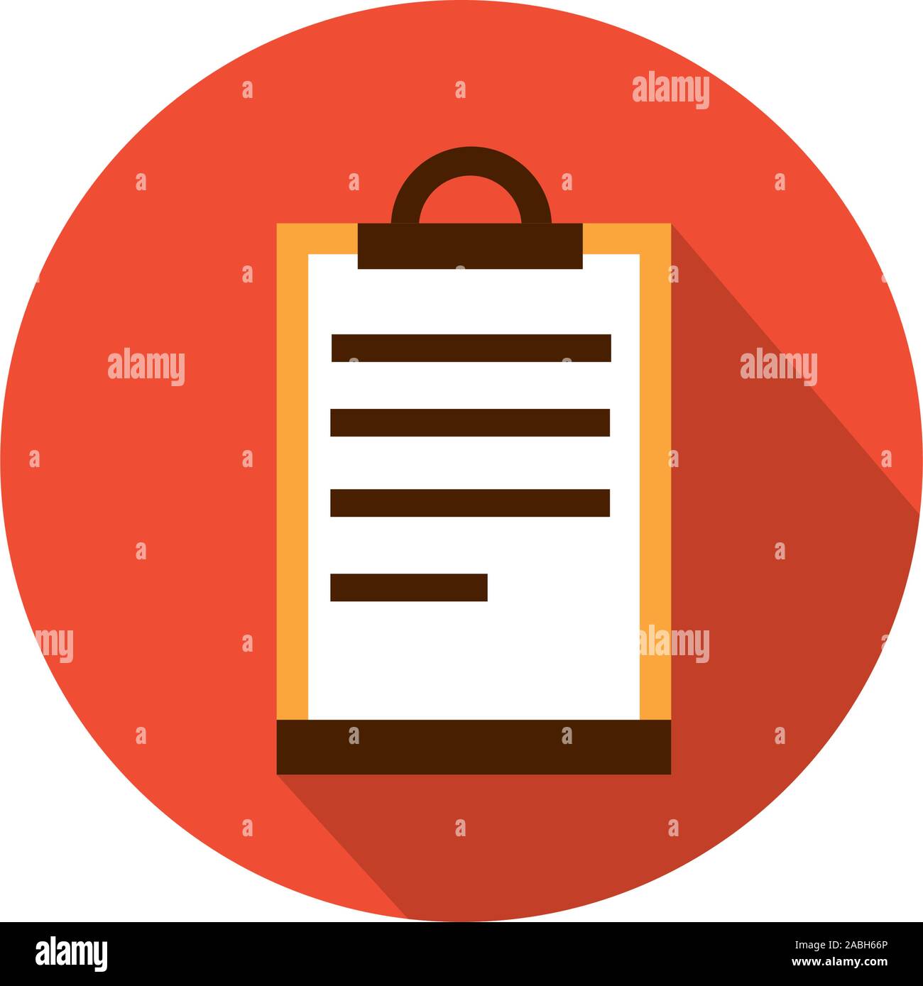 clipboard document list business strategy icon block shadow vector ...