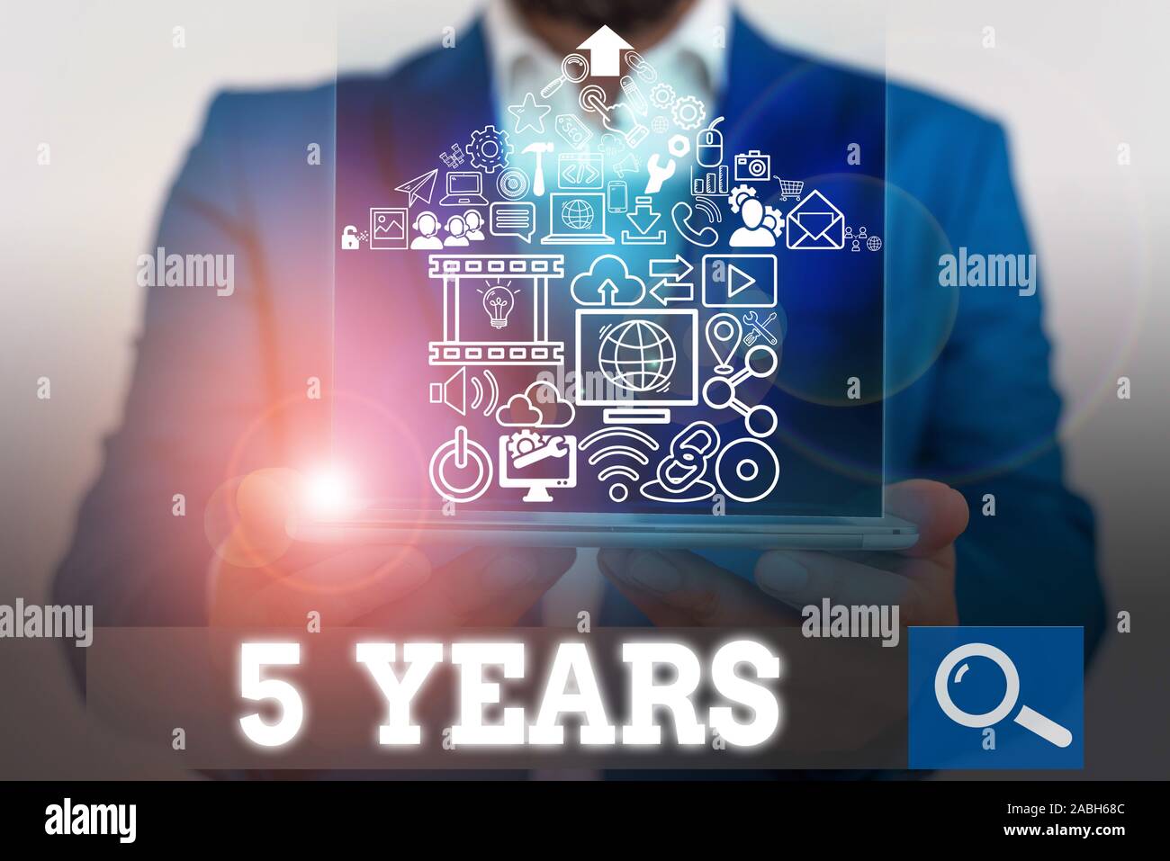 Word writing text 5 Years. Business photo showcasing Remembering or ...