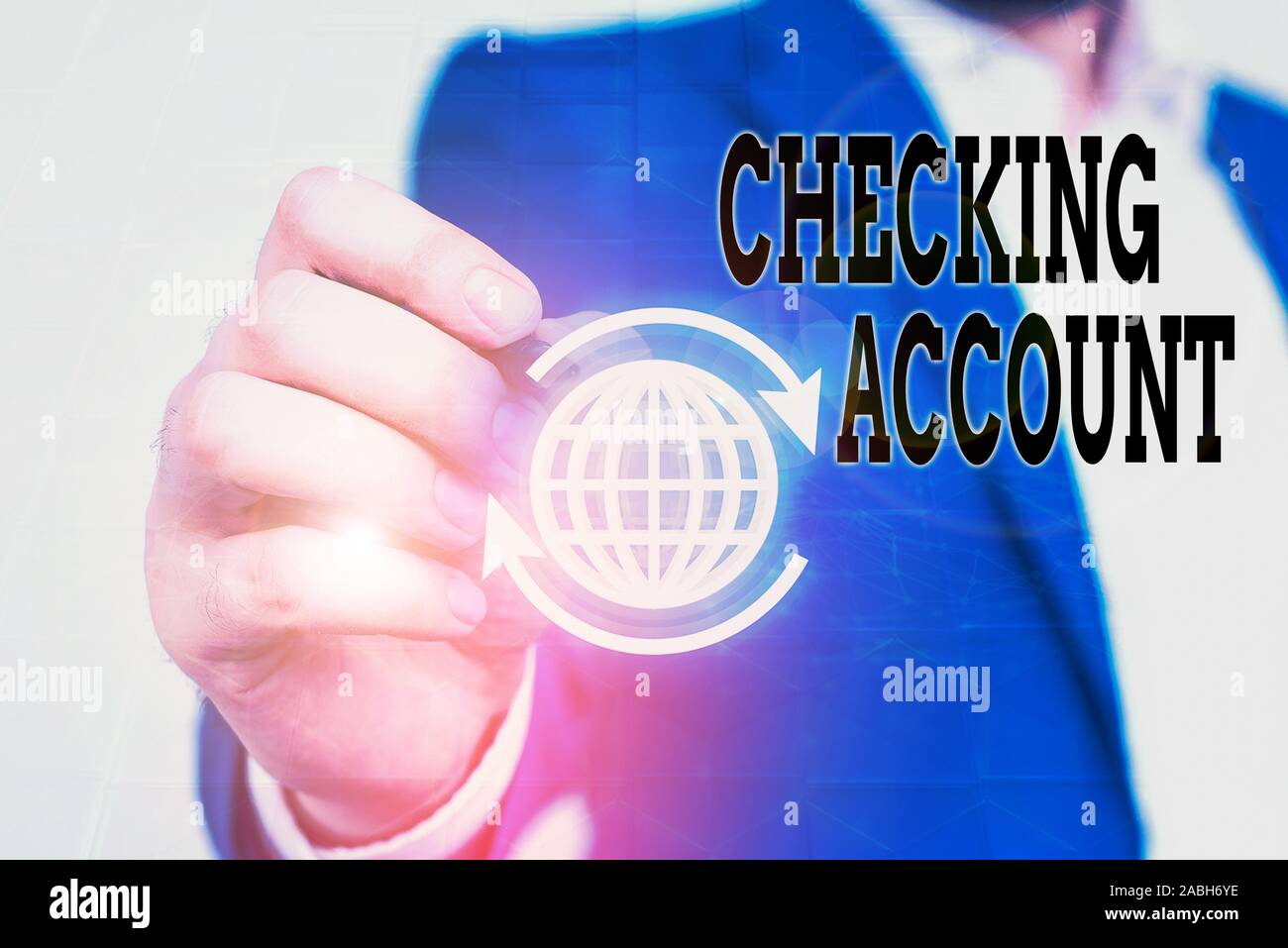 Writing note showing Checking Account. Business concept for bank ...