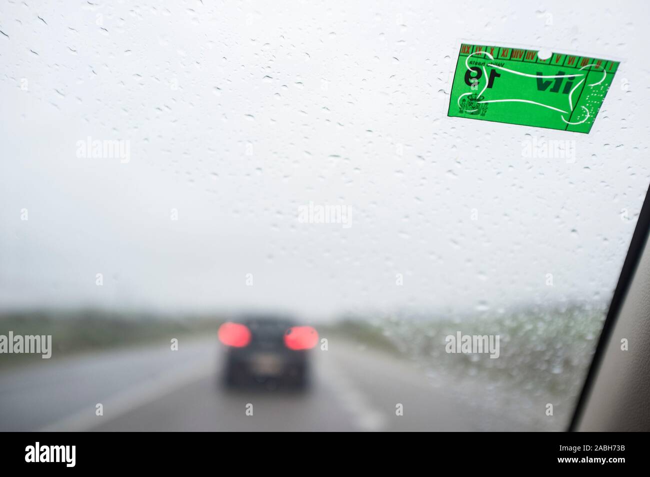 Car inspection sticker hi-res stock photography and images - Alamy