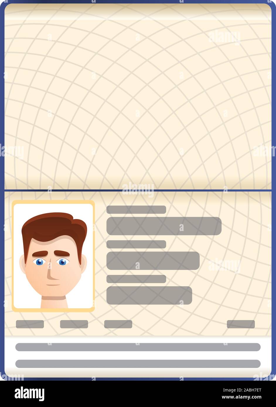 Passport photo page icon. Cartoon of passport photo page vector icon ...