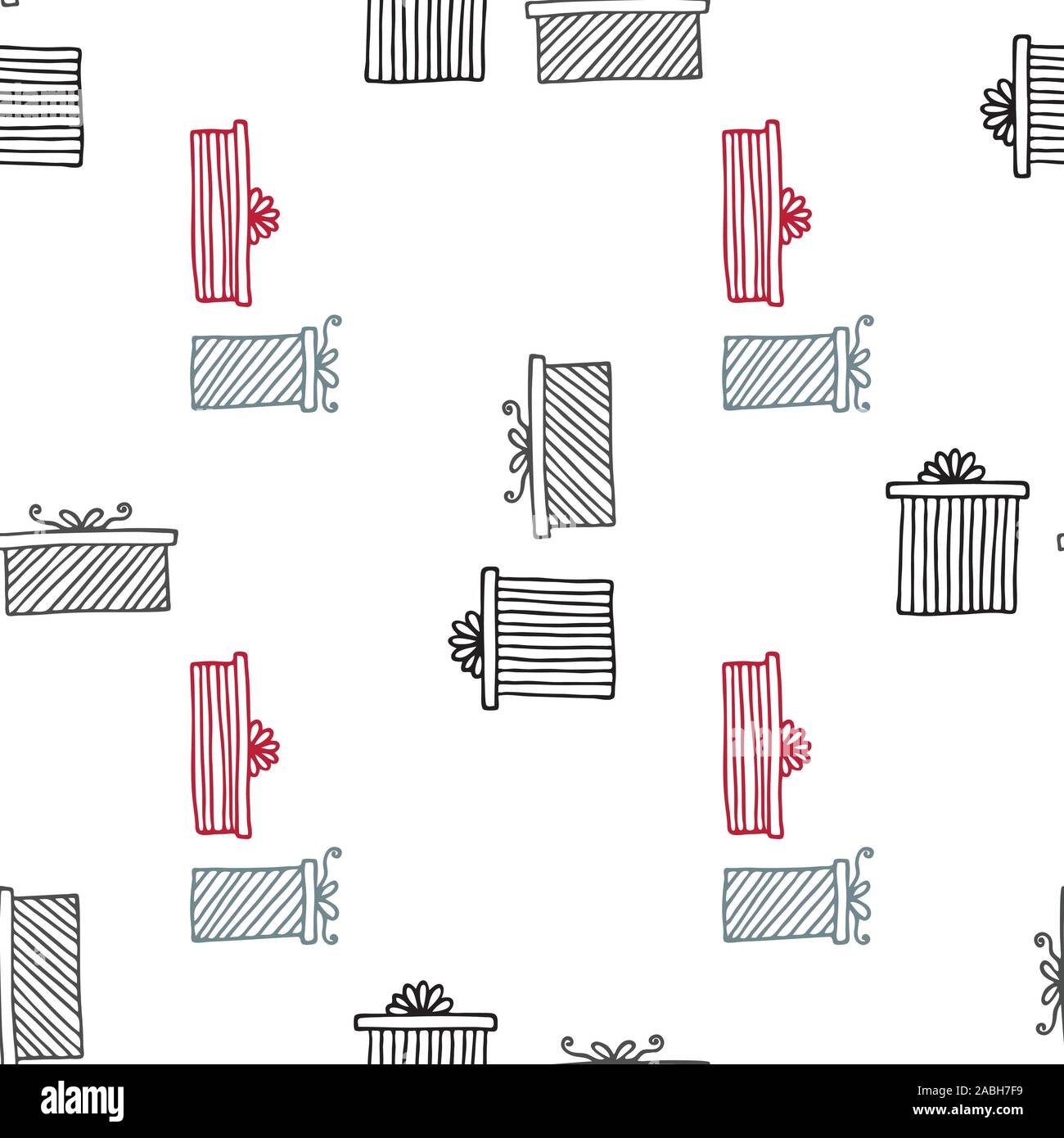 Seamless vector pattern with gift boxes. Wallpaper, textiles, wrapping ...