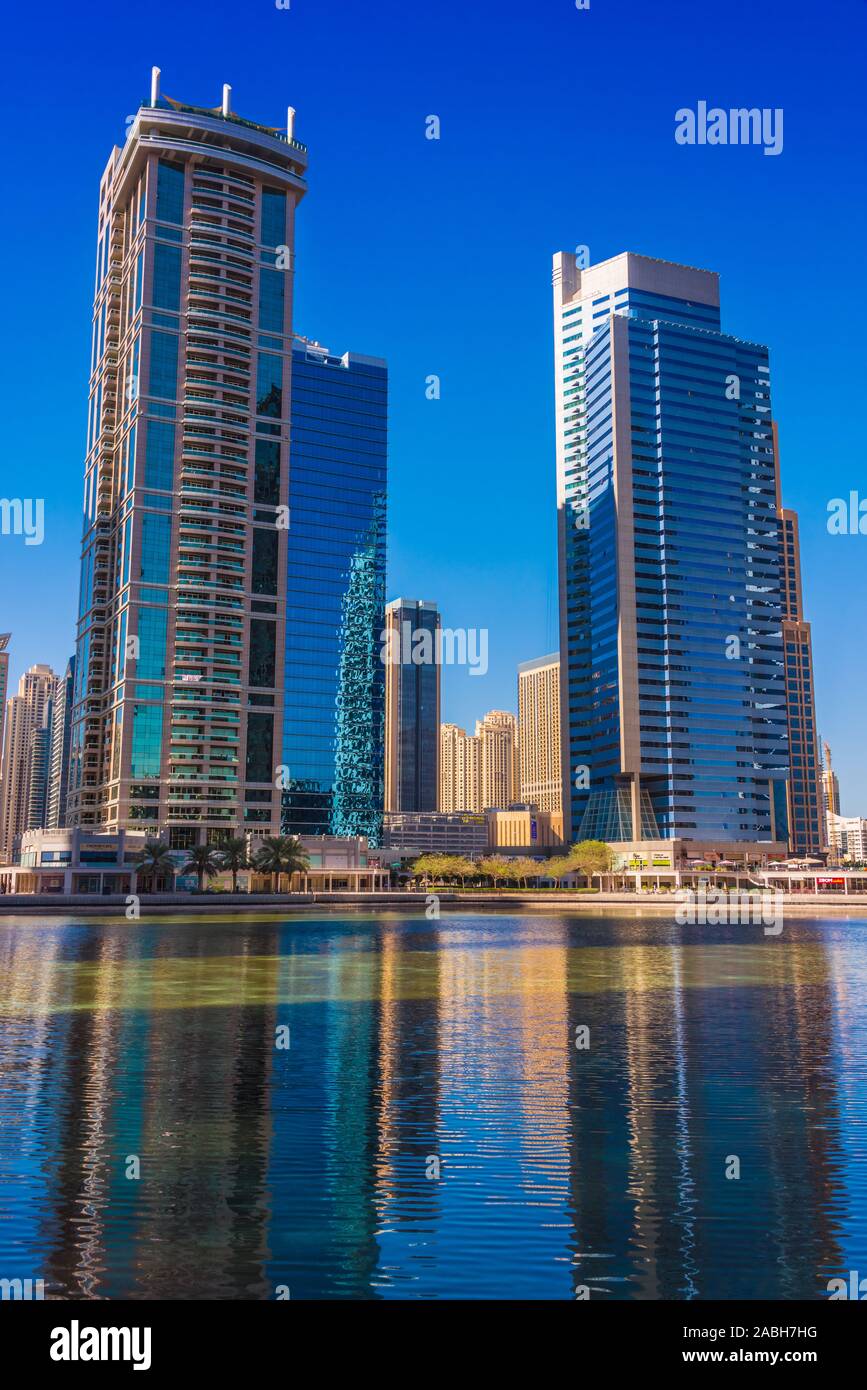 DUBAI, UNITED ARAB EMIRATES - FEB 7, 2019: Modern residential ...