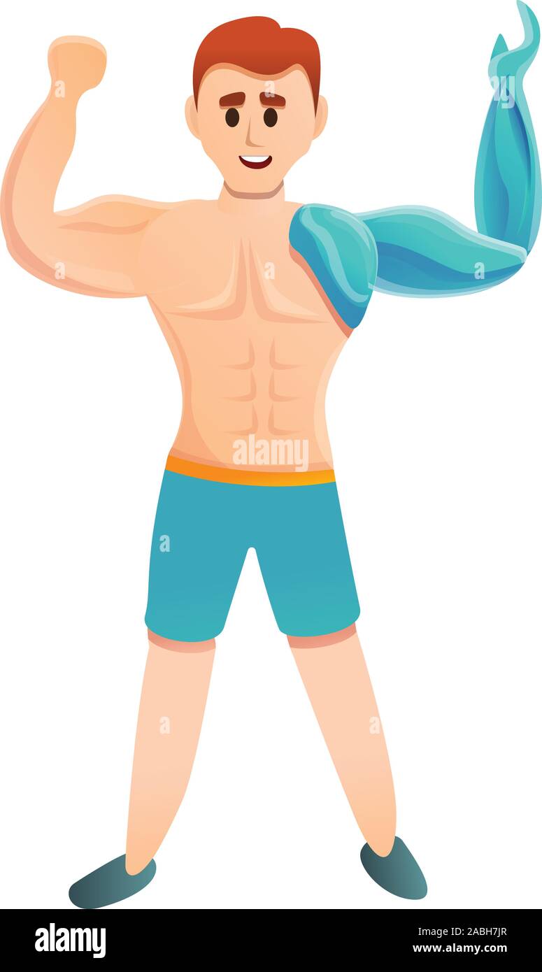 Bodybuilder bionic hand icon. Cartoon of bodybuilder bionic hand vector ...