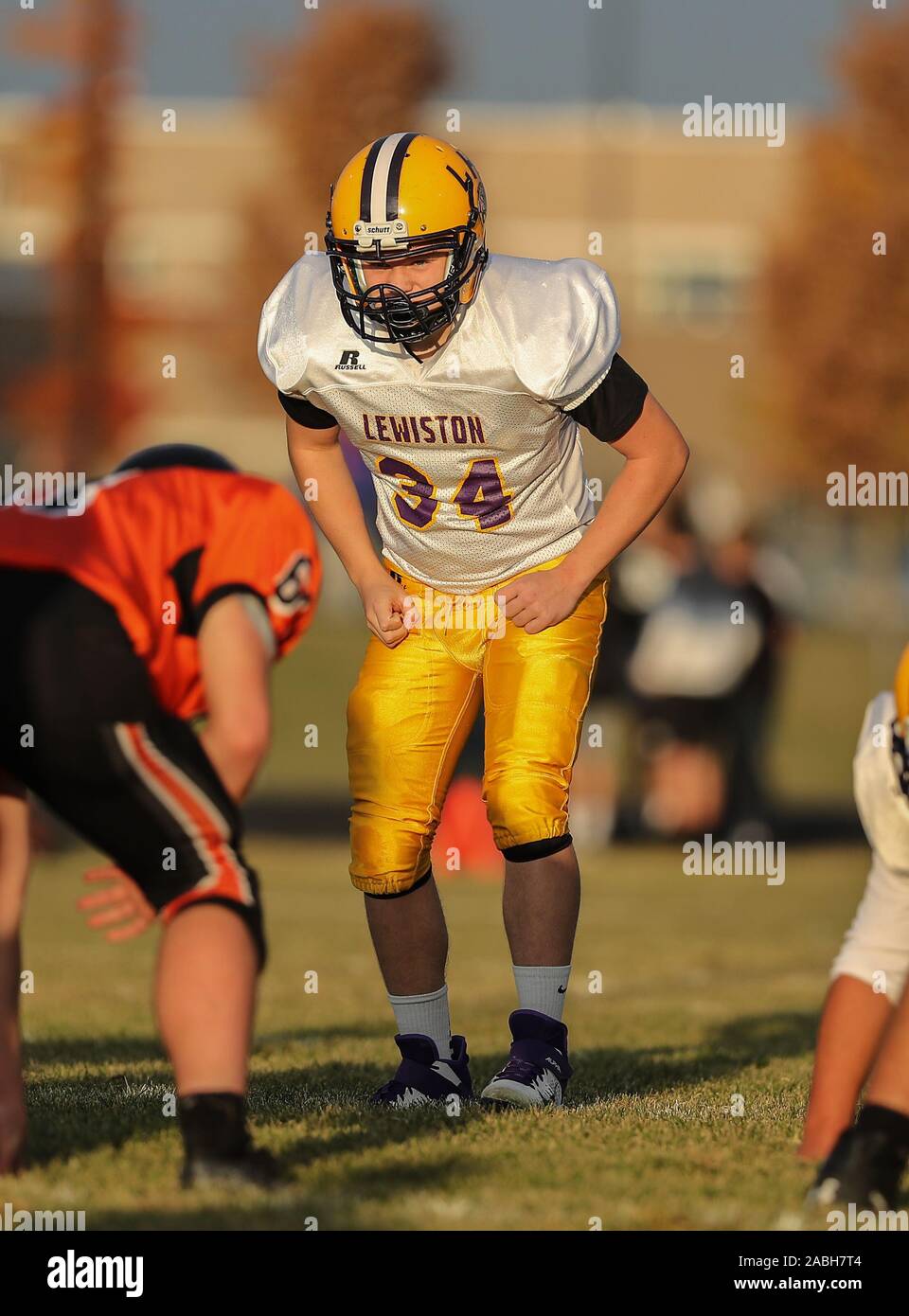 Football action with Lewiston High School vs Post Falls in Post Falls ...