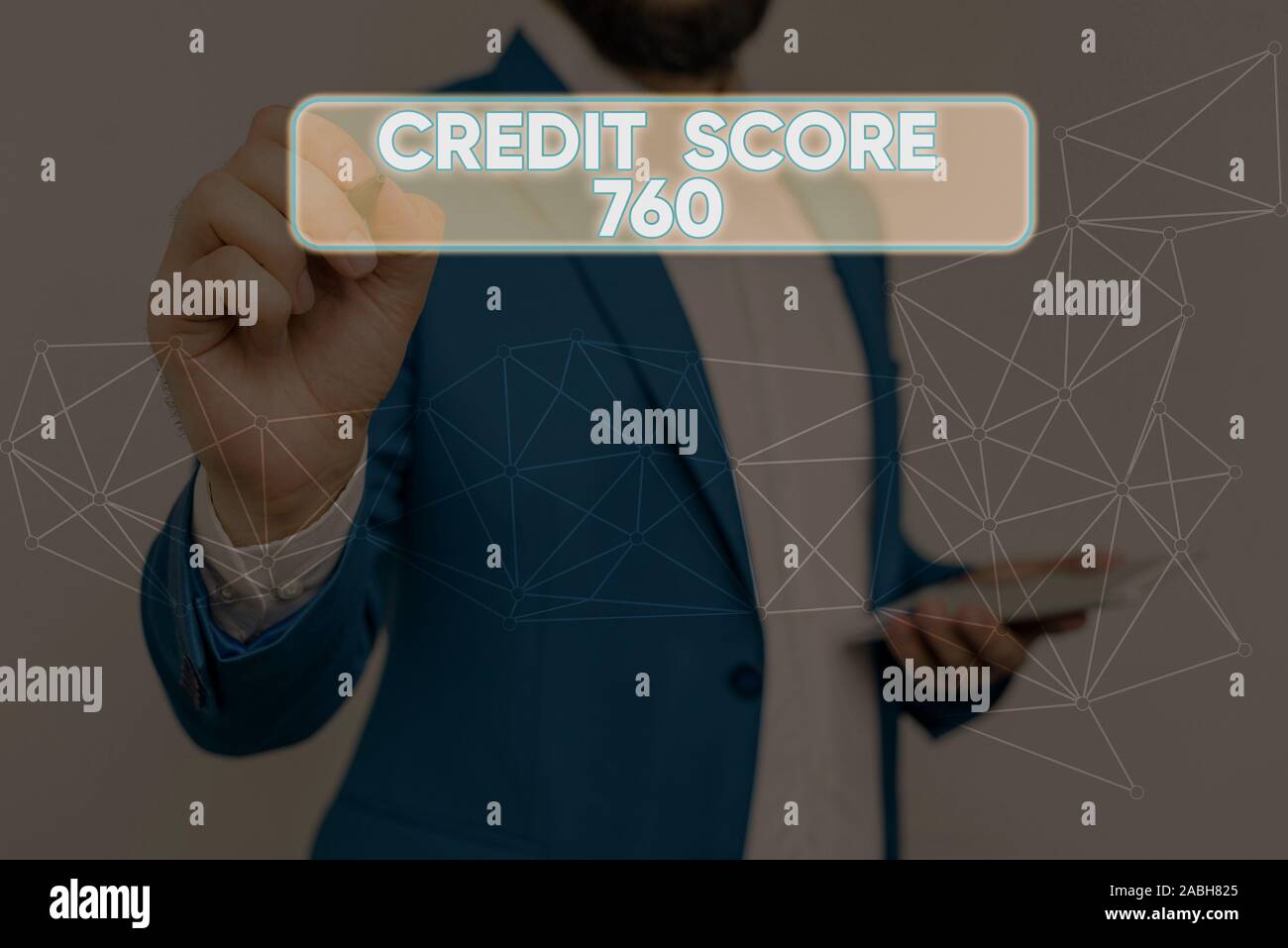 Text sign showing Credit Score 760. Business photo text numerical ...