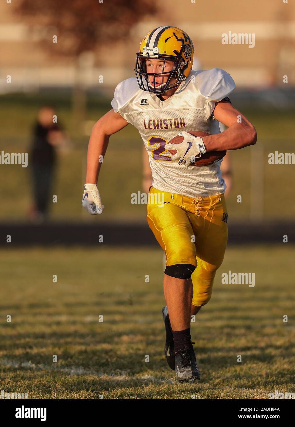 Football action with Lewiston High School vs Post Falls in Post Falls ...