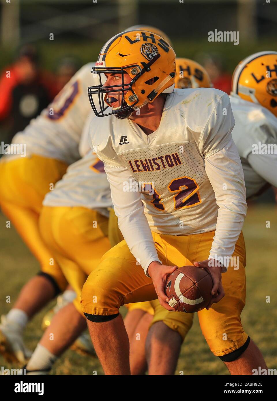 Football action with Lewiston High School vs Post Falls in Post Falls ...