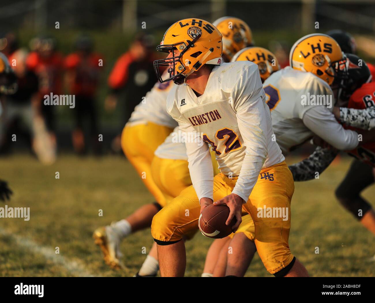 Football action with Lewiston High School vs Post Falls in Post Falls ...