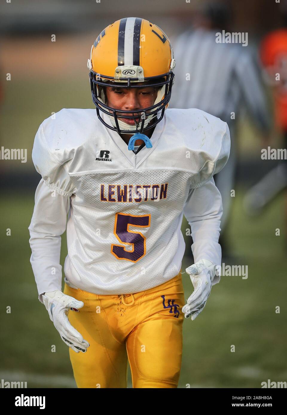 Football action with Lewiston High School vs Post Falls in Post Falls ...