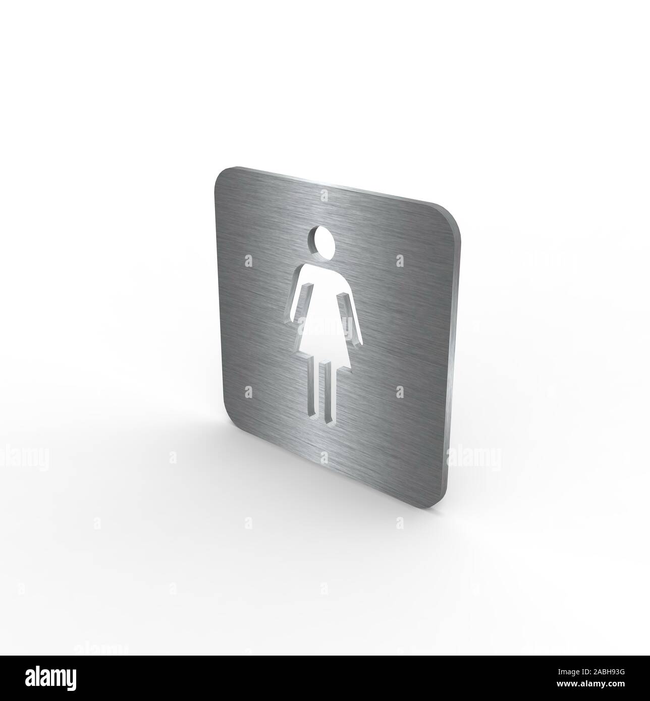 Toilet sign Metal 3D Rendering Stock Photo - Alamy