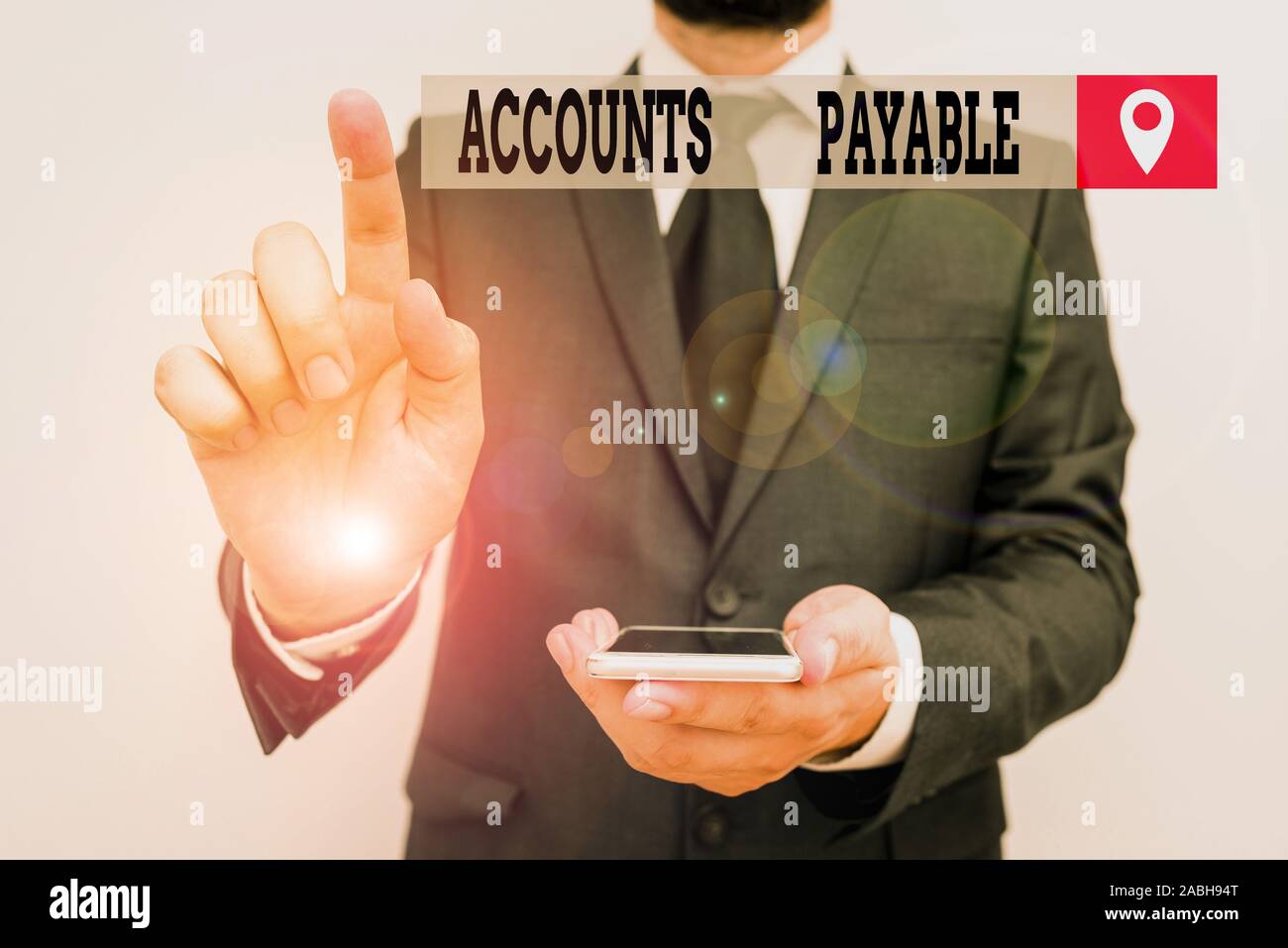 Writing note showing Accounts Payable. Business concept for money owed ...