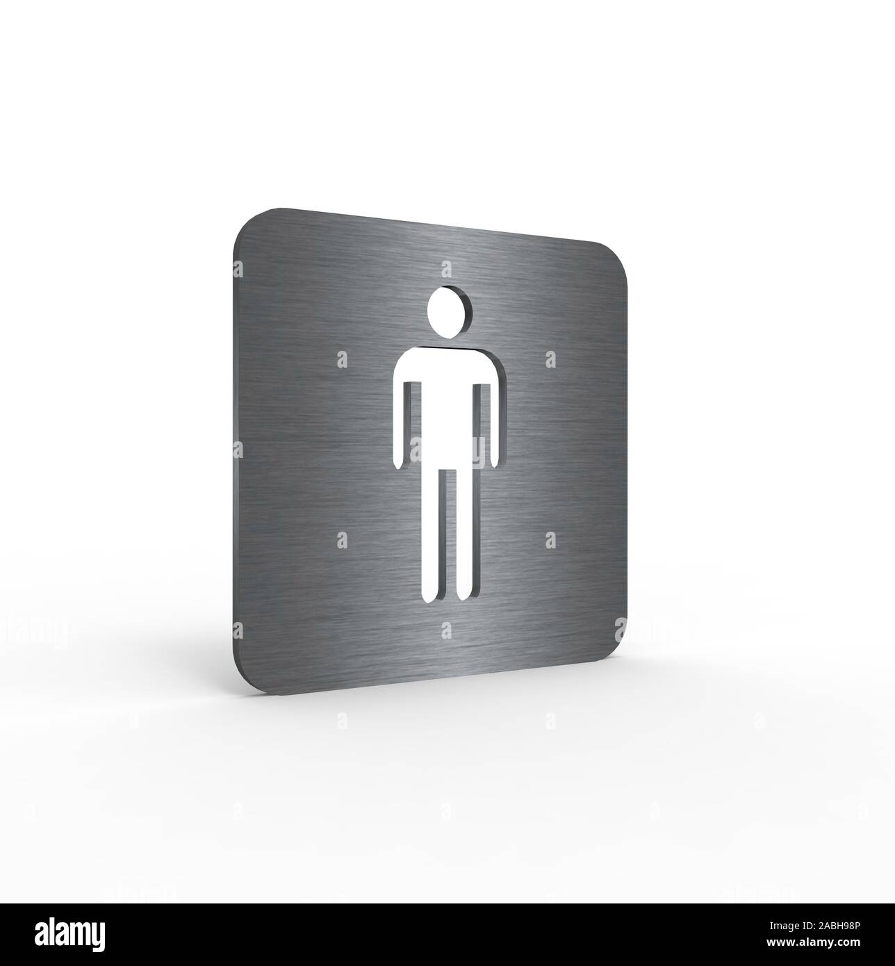 Toilet sign Metal 3D Rendering Stock Photo - Alamy