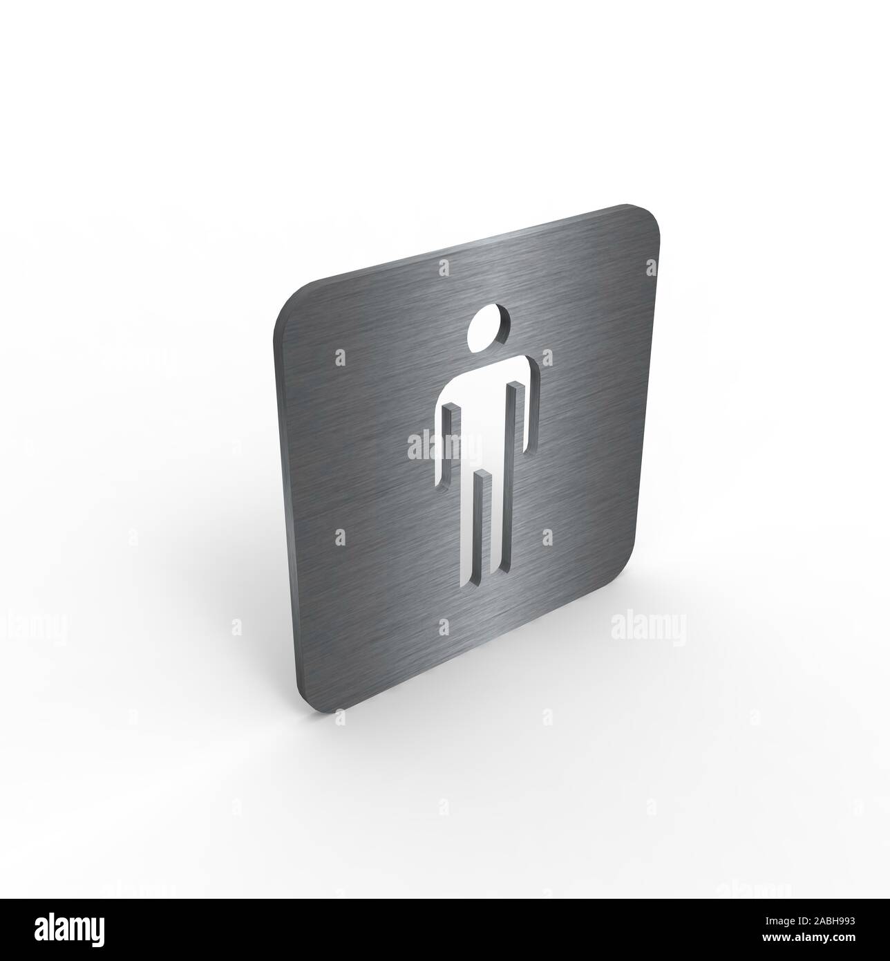 Toilet sign Metal 3D Rendering Stock Photo - Alamy
