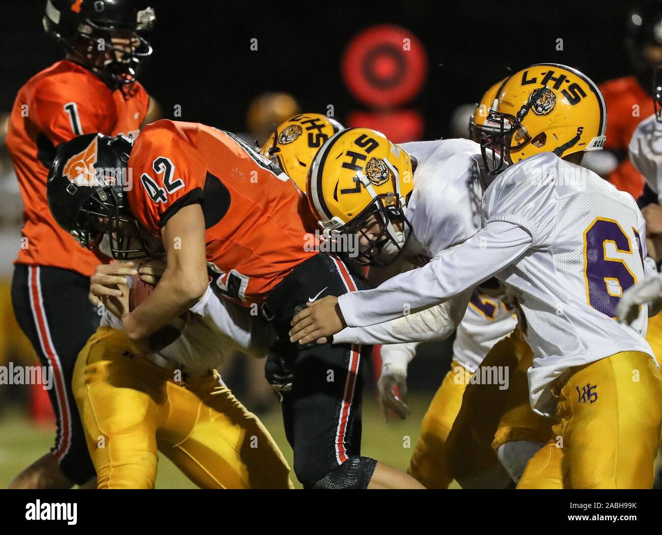 Football action with Lewiston High School vs Post Falls in Post Falls ...
