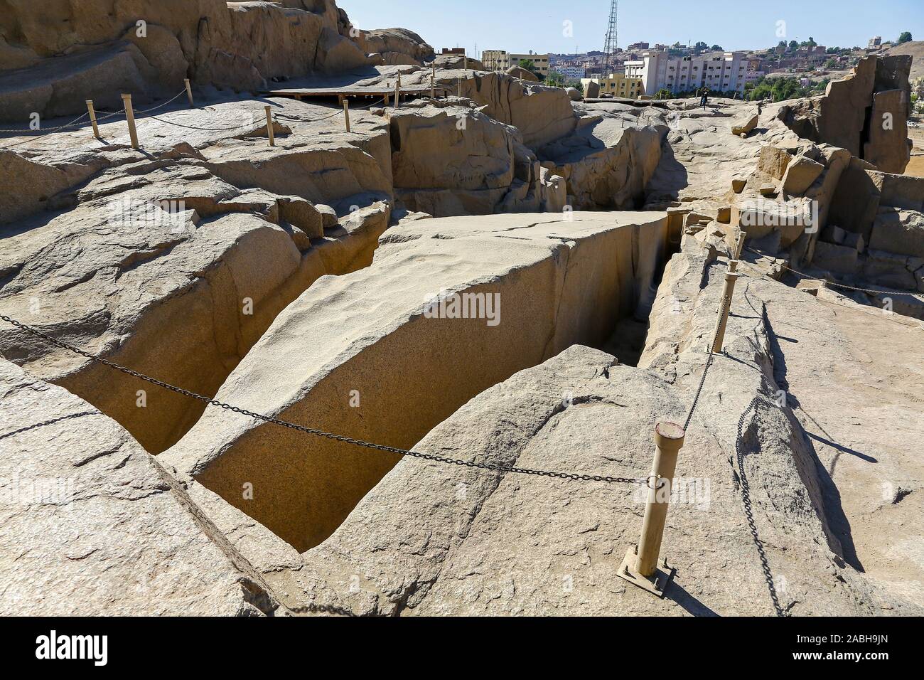 The Unfinished Obelisk in an ancient granite quarry, Aswan, Egypt, Africa Stock Photo - Alamy