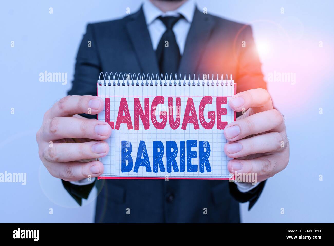 Writing note showing Language Barrier. Business concept for ...