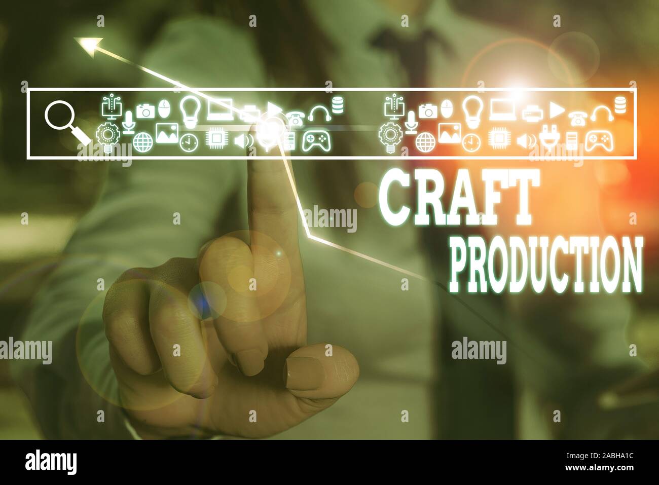 Text sign showing Craft Production. Business photo text process of ...