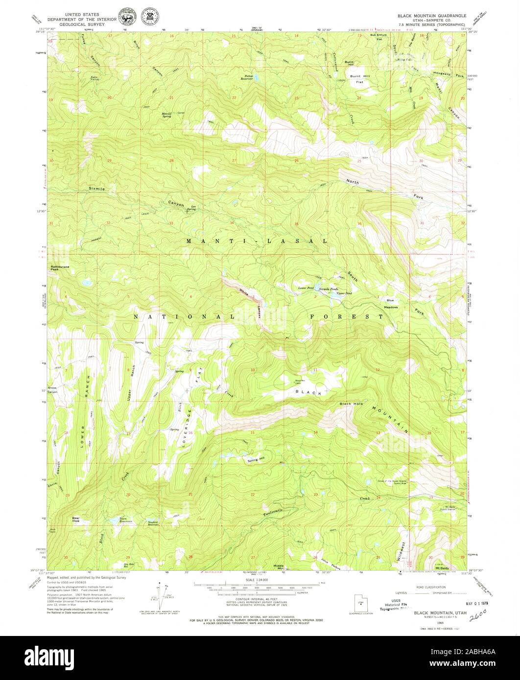 UT Black Mountain 248128 1965 24000 Restoration Stock Photo - Alamy