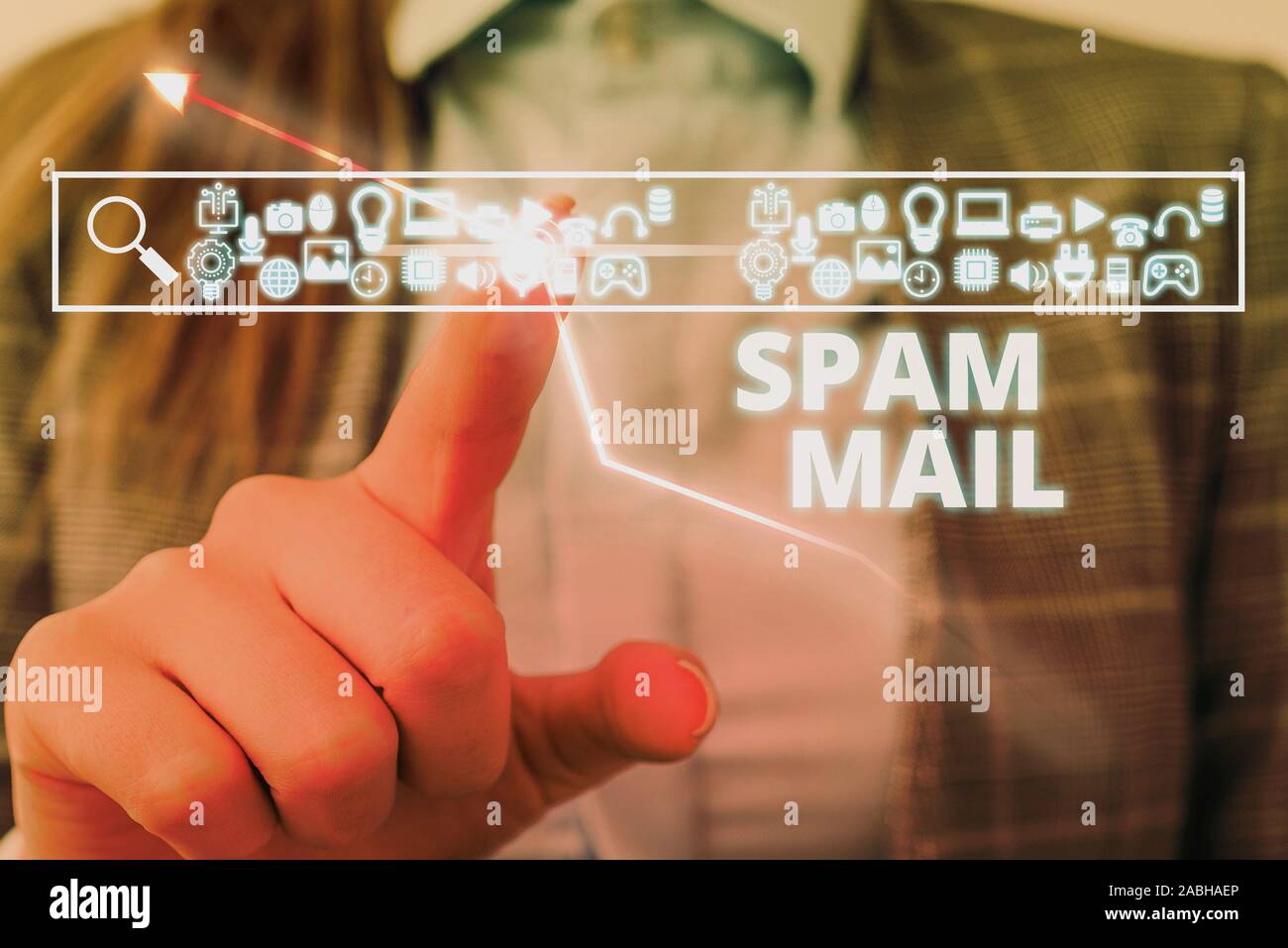 Handwriting text writing Spam Mail. Conceptual photo Intrusive ...