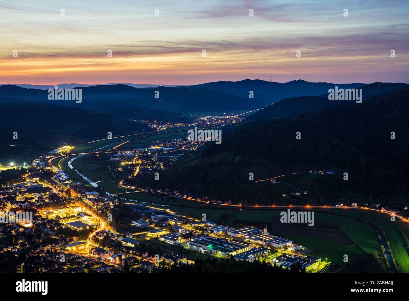 Germany, Black forest houses of city haslach im kinzigtal, streets and ...