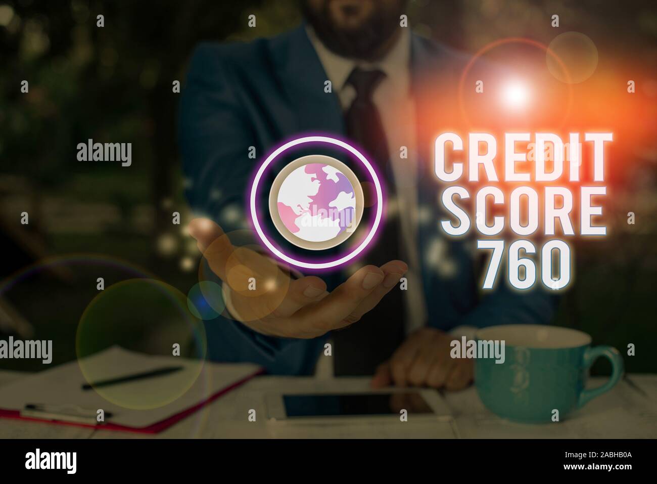 Conceptual hand writing showing Credit Score 760. Concept meaning ...
