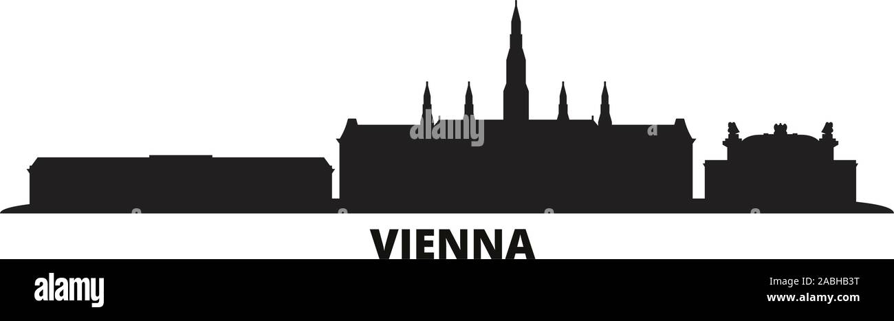 Austria, Vienna city skyline isolated vector illustration. Austria ...